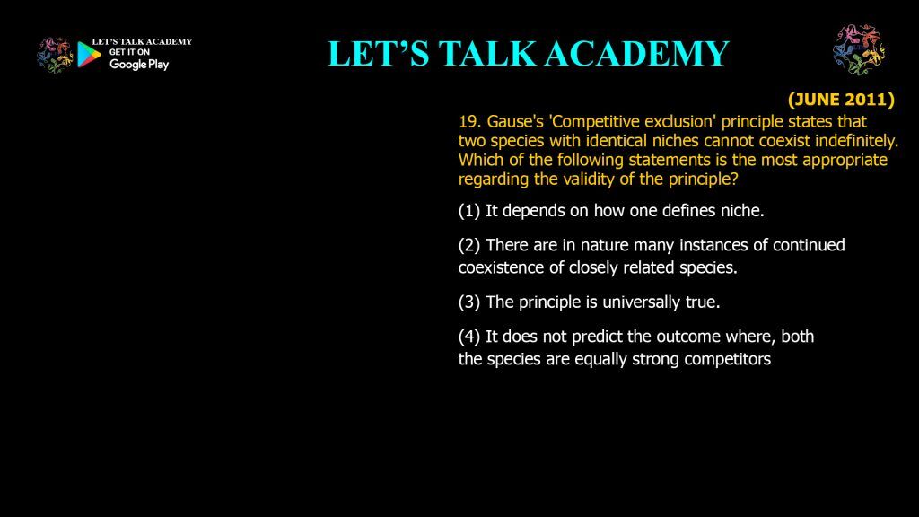 Competitive Exclusion Principle: Validity and Real-World Implications ...