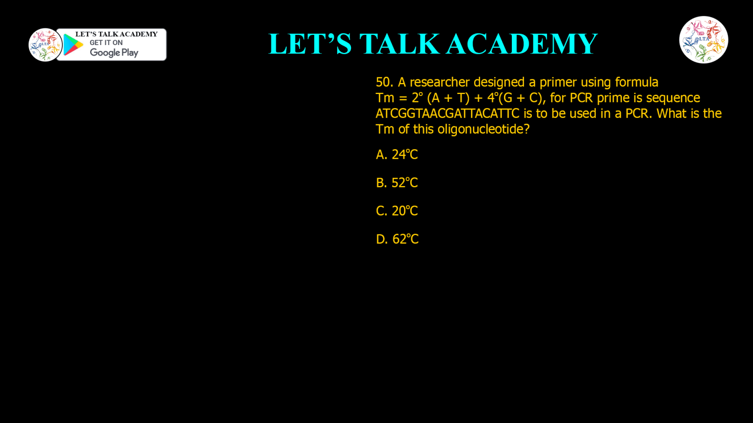 How to Calculate the Melting Temperature (Tm) of a PCR Primer - CSIR NET LIFE SCIENCE COACHING ...
