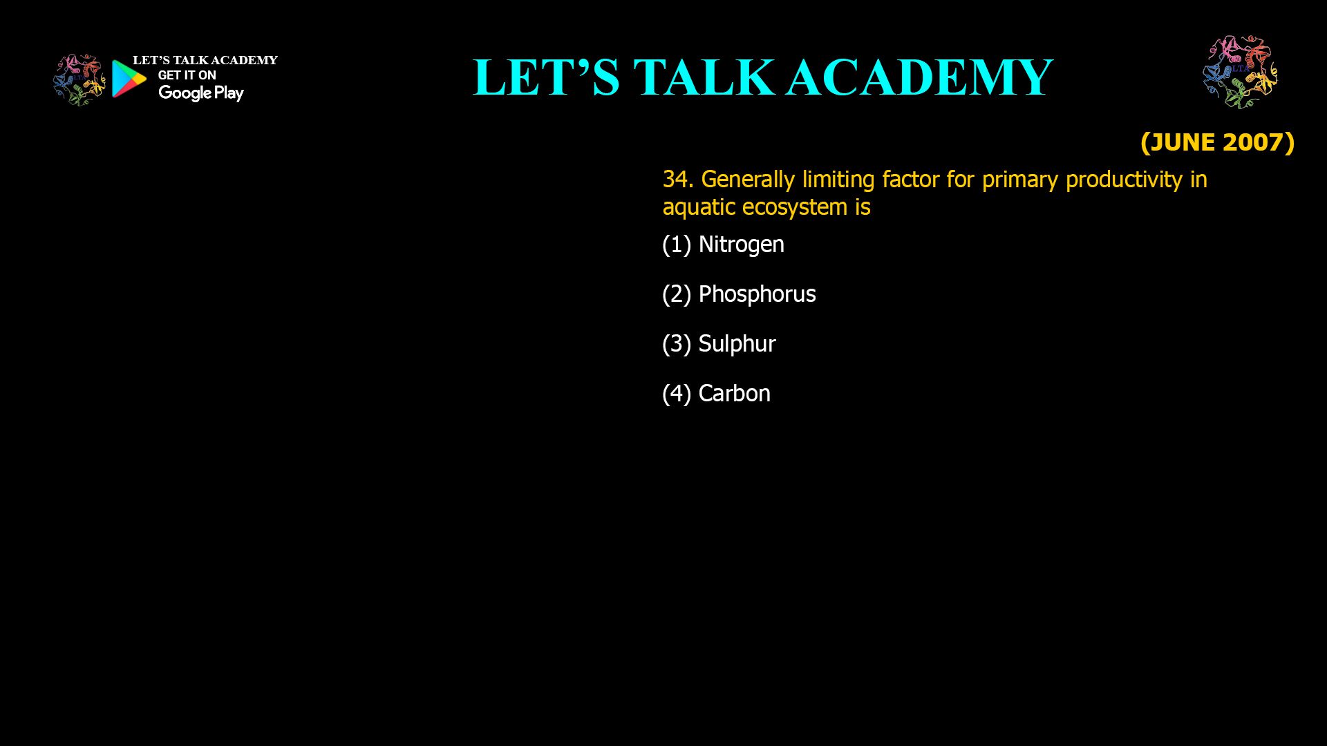 What Is the Limiting Factor for Primary Productivity in Aquatic ...